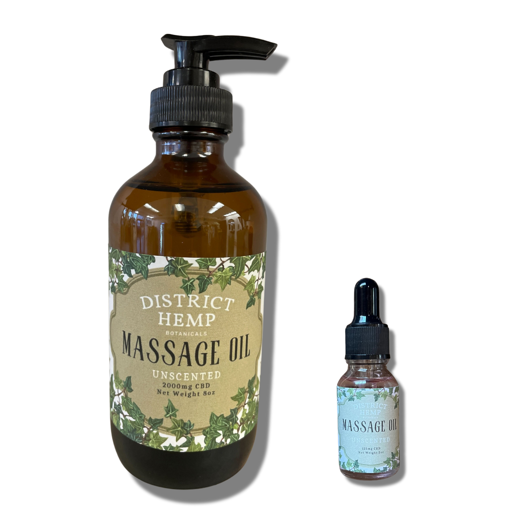 District Hemp CBD-Infused Massage Oil | District Hemp Botanicals